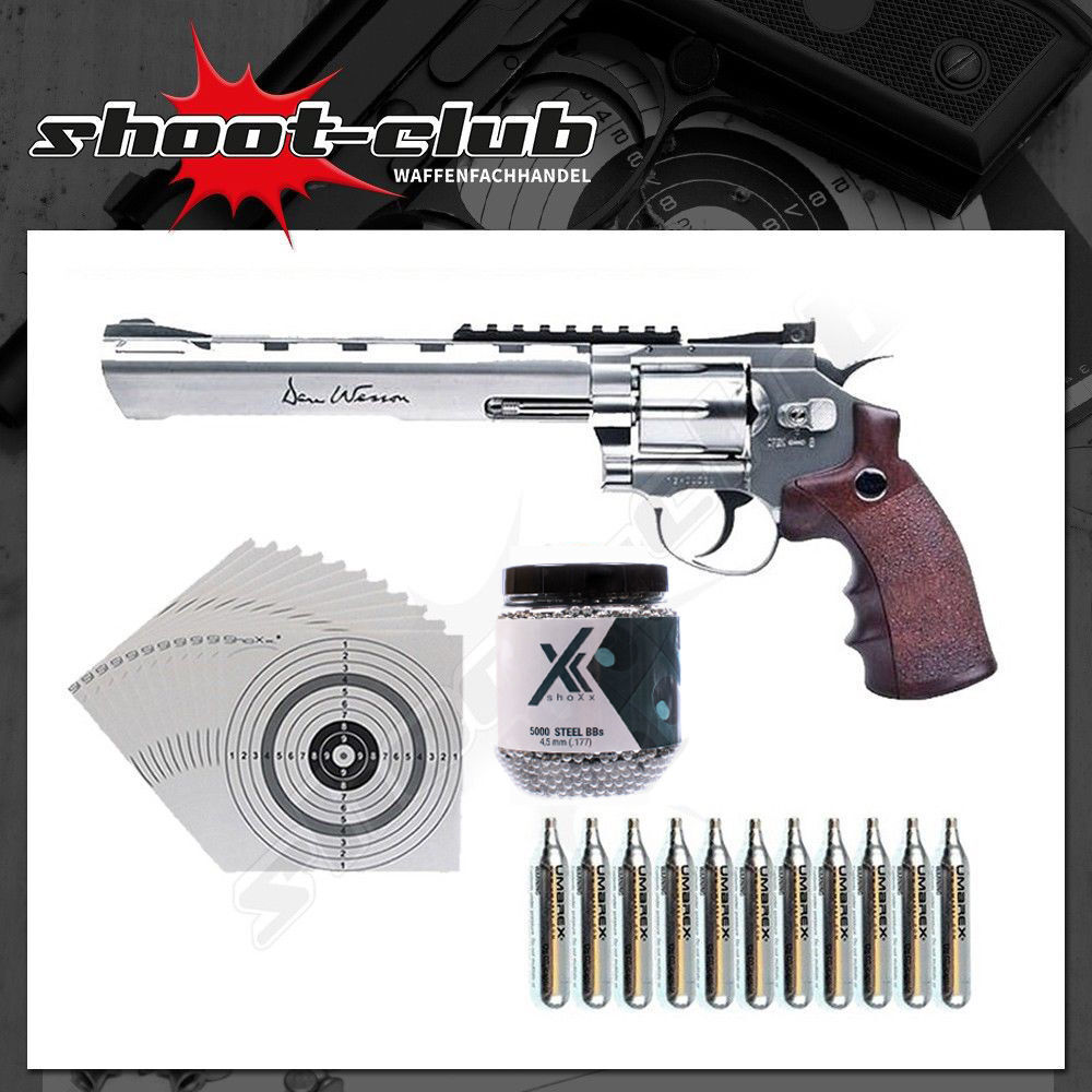Dan Wesson 8 Zoll CO2-Revolver Kaliber 4,5mm - Set