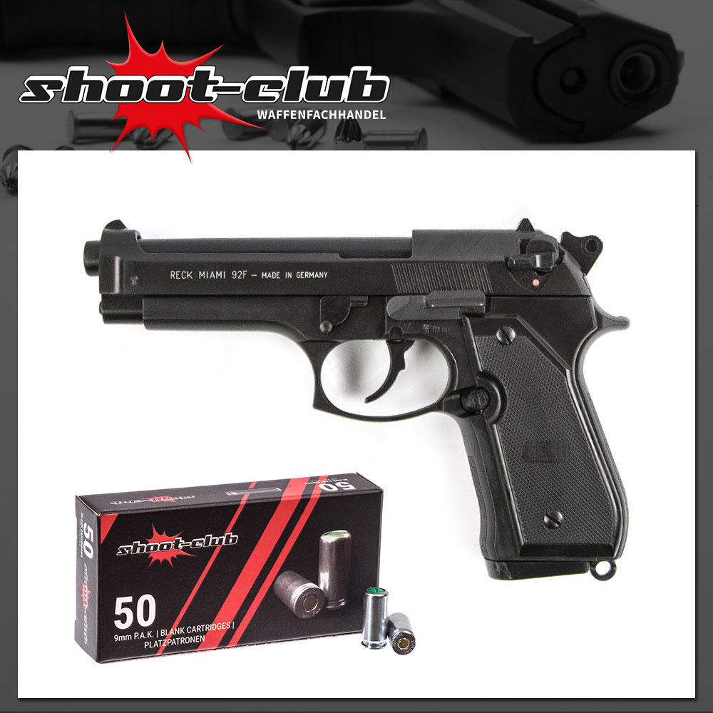 Reck Miami 92 F Kal. 9 mm Schreckschusspistole + Platzpatronen