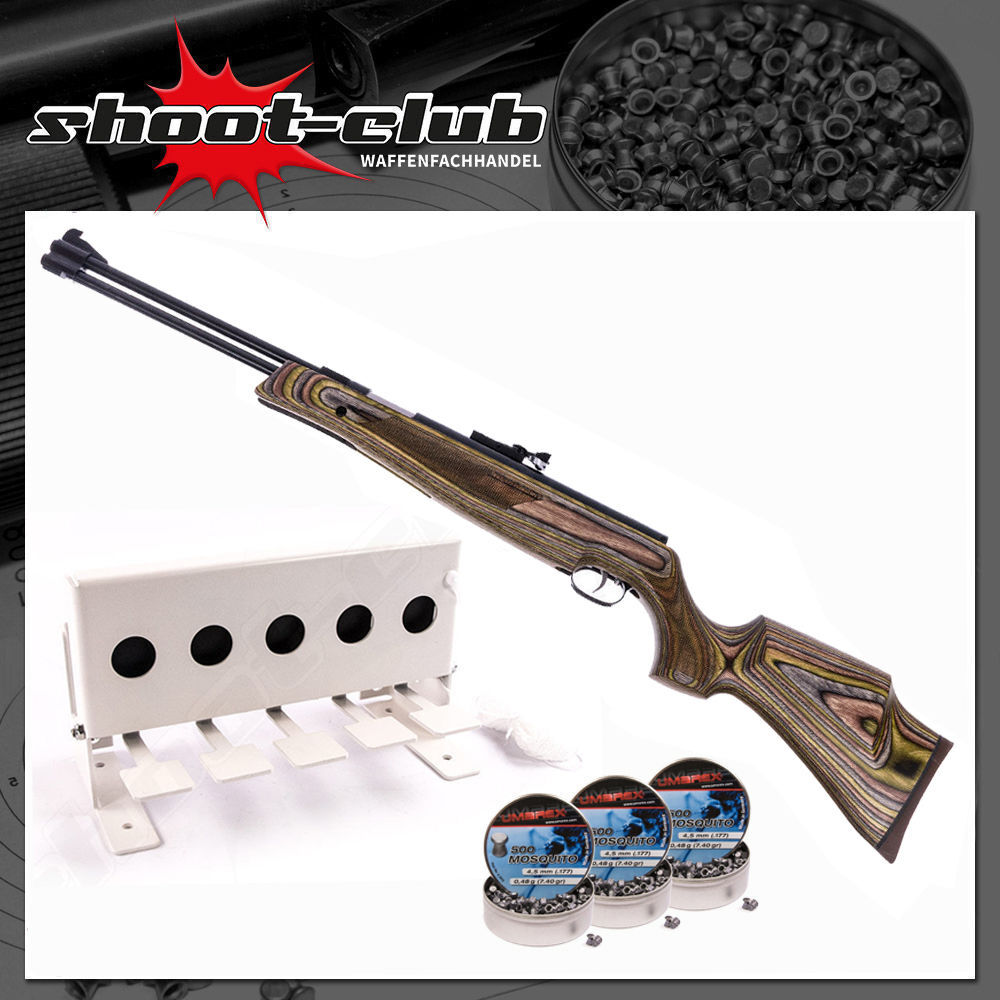 Weihrauch HW 77K Luftgewehr Special Edition 4,5 mm Diabolos im Biathlon-Set