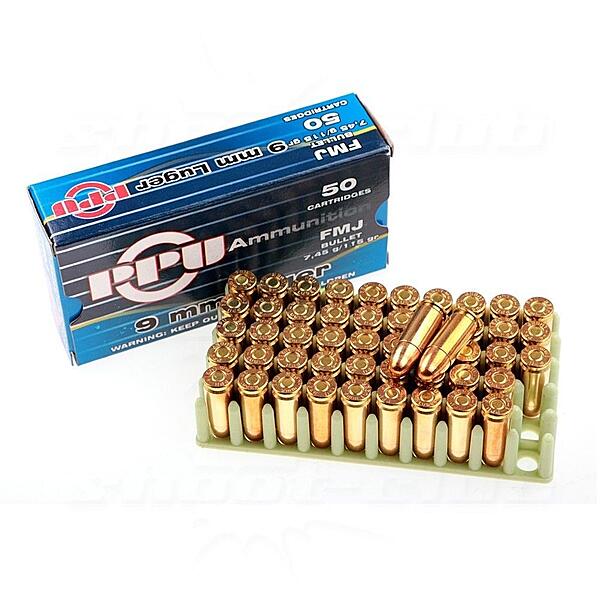 PPU Prvi Partizan Vollmantel Patronen 9mm Luger