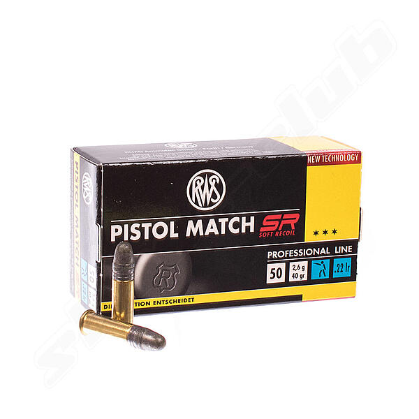 RWS .22 lr. Pistol Match SR - Randfeuerpatronen 50 Stk